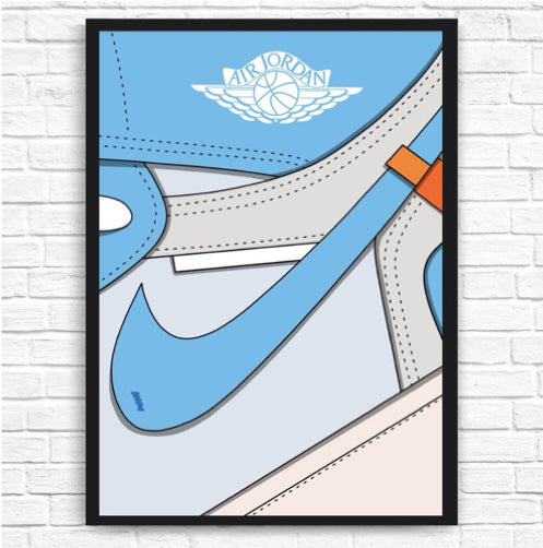 Nike Air Jordan 1 Off-White close up poster – Head Space